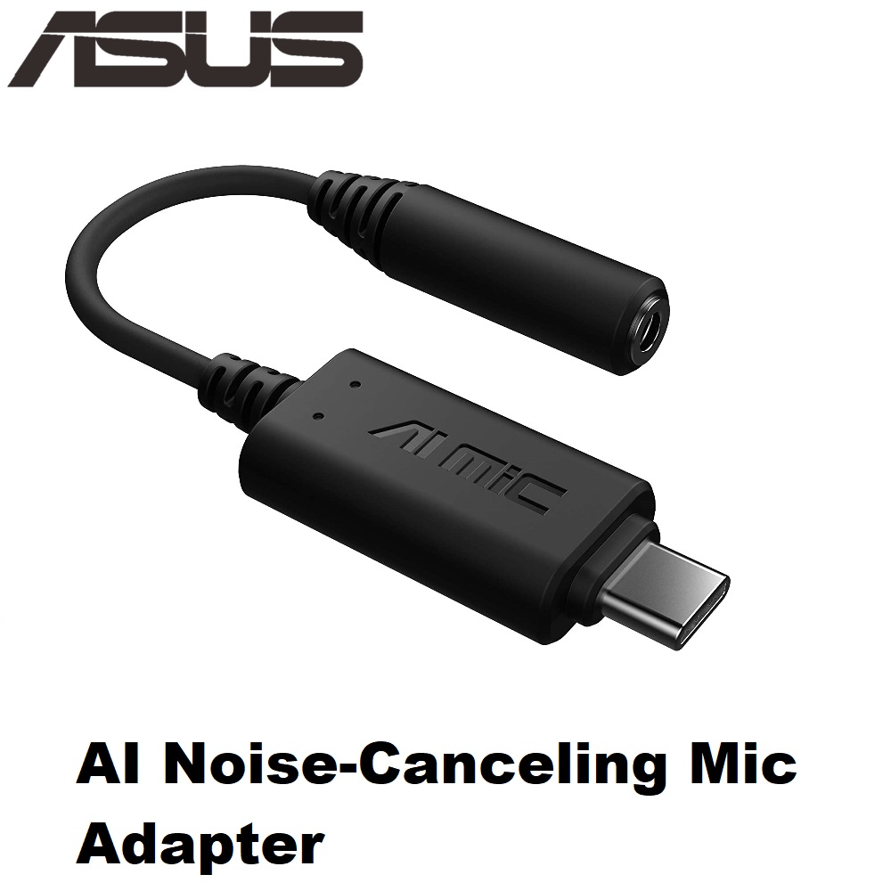 ASUS AI NOISE-CANCELING MIC ADAPTER WITH USB TYPE-C TO 3.5MM CONNECTION