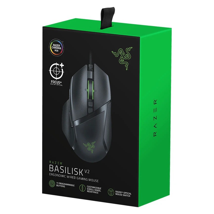 RAZER BASILISK V2 ERGONOMIC WIRED GAMING MOUSE (RZ01-03160100-R3M1)
